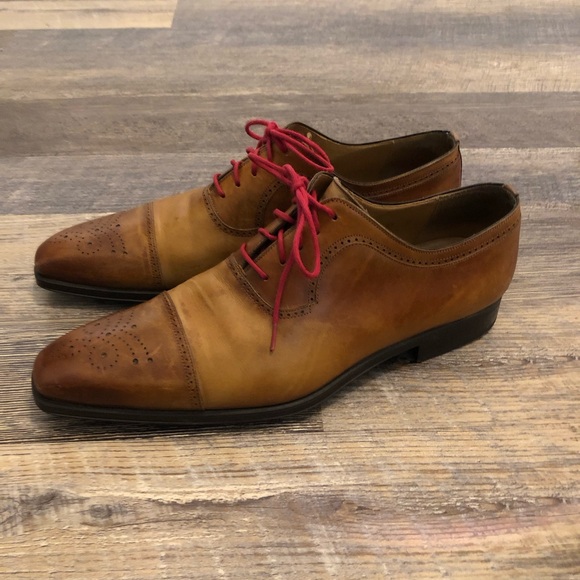 Magnanni | Shoes | Magnanni Brown Leather Brogue Cap Toe Mens Oxford ...